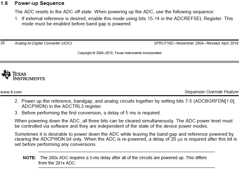 TMS320F2808: ADCPWDN Register - C2000 microcontrollers forum - C2000™︎ microcontrollers - TI E2E ...