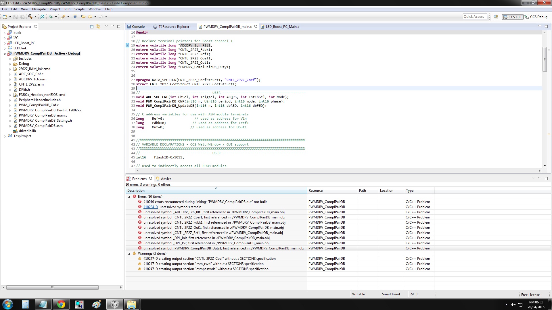 Unresolved Symbol Error C2000 Microcontrollers Forum C2000™︎ Microcontrollers Ti E2e