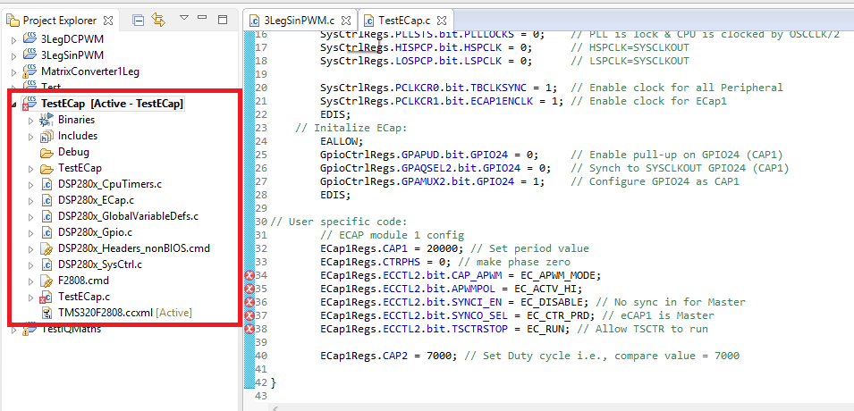 Ecap Compilation Error C2000 Microcontrollers Forum C2000™︎ Microcontrollers Ti E2e