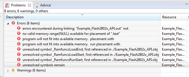 Example_Flash2802x_API.c project CMD files question - C2000 microcontrollers forum - C2000™︎ ...