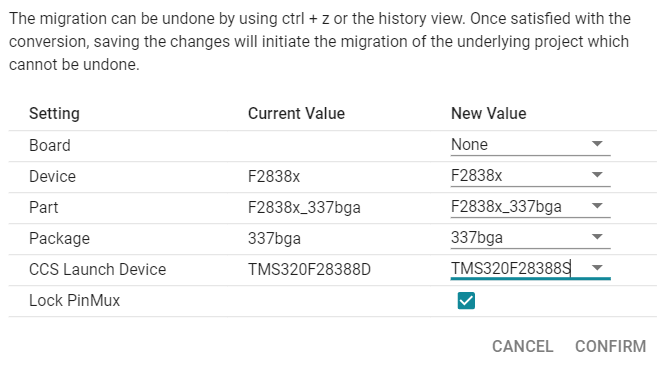 TMS320F28388S: switch device using syccfg tool - C2000 microcontrollers forum - C2000™︎ ...
