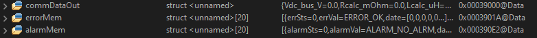 TMS320F28388D: DATA_SECTION instruction not working with custom data type - C2000 ...