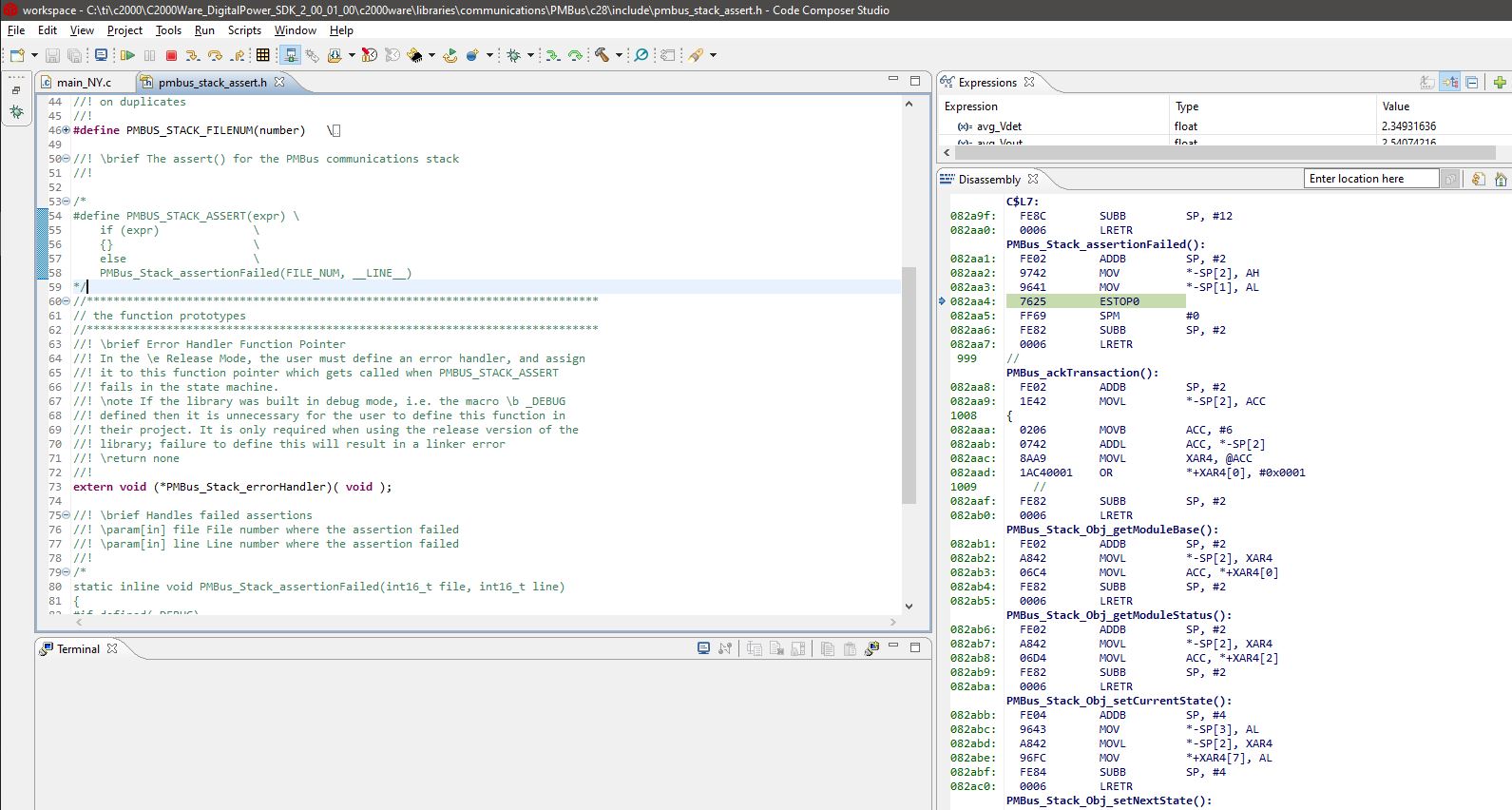 Tms320f280049c Pmbusstackassertionfailed C2000 Microcontrollers Forum C2000™︎