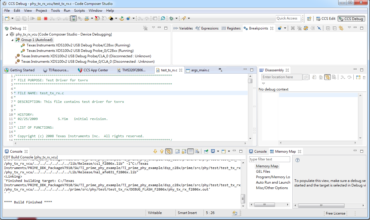 TMDSPLCKIT-V3 PHY Example Project - C2000 microcontrollers forum ...