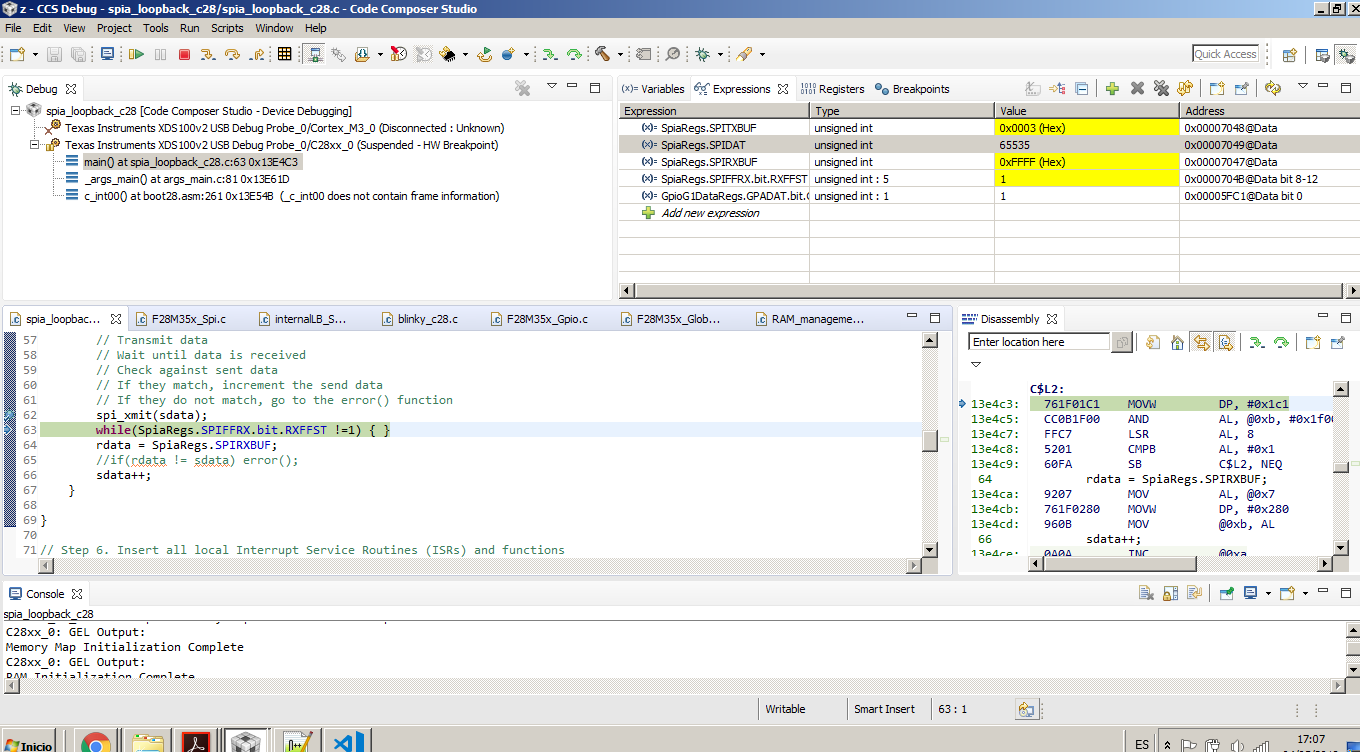 F28M35H52C: SPI communication between F28M35 and F28335. - C2000 ...