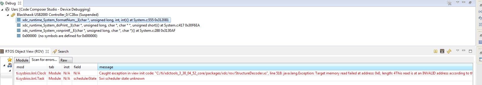 RTOS/TMS320F28335: Unexpected program execution - C2000 microcontrollers forum - C2000™︎ ...