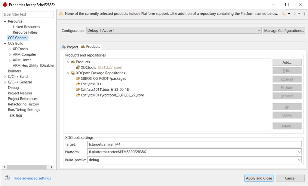 TMS320F28388D: tcpEchoF2838X example and TI-RTOS - C2000 microcontrollers forum - C2000™︎ ...