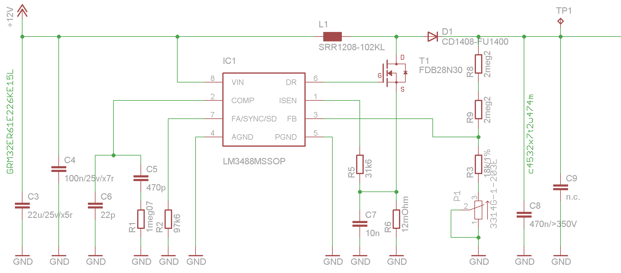 LM3488 step up design 12-240V - Power management forum - Power ...