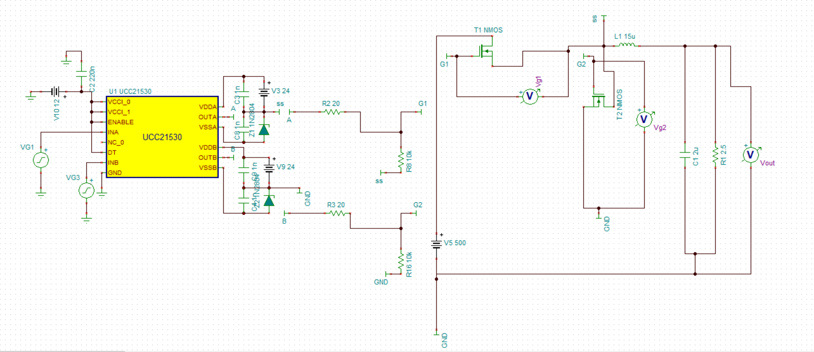 UCC21530: Using a voltage regulator to power the UCC21530 driver ...