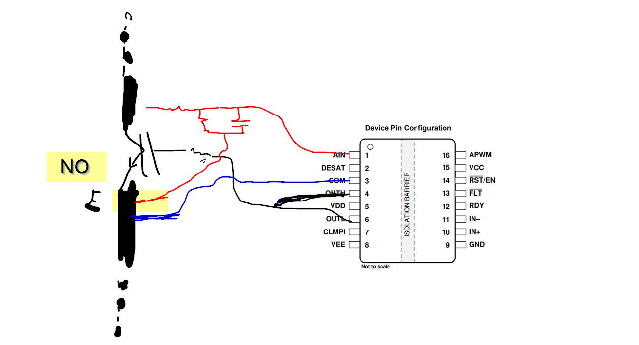 UCC21750-Q1: Layout of the gate driver for the high side switches ...