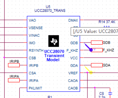 UCC28070: UCC28070 simulation model --"Average Model" for Transient ...