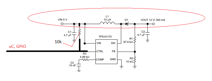 TPS61170-Q1: Output Voltage when EN pin is Low. - Power management forum - Power management - TI ...