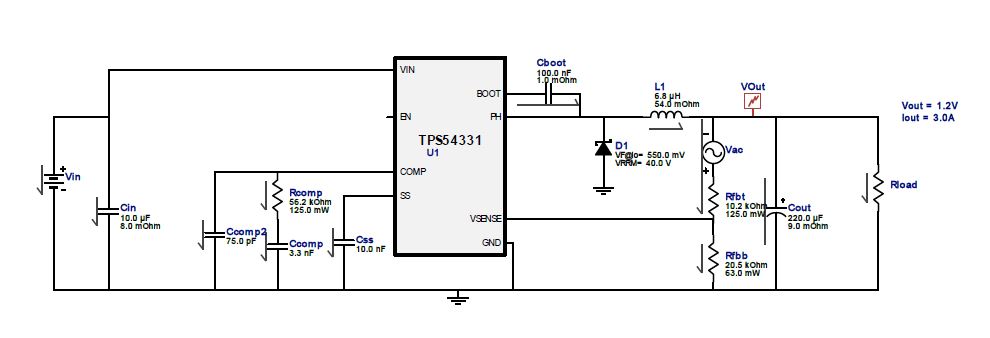 TPS54331: TPS54331DR 5V to 1.2V Stepdown Output Voltage Overshoot Problem - Power management ...