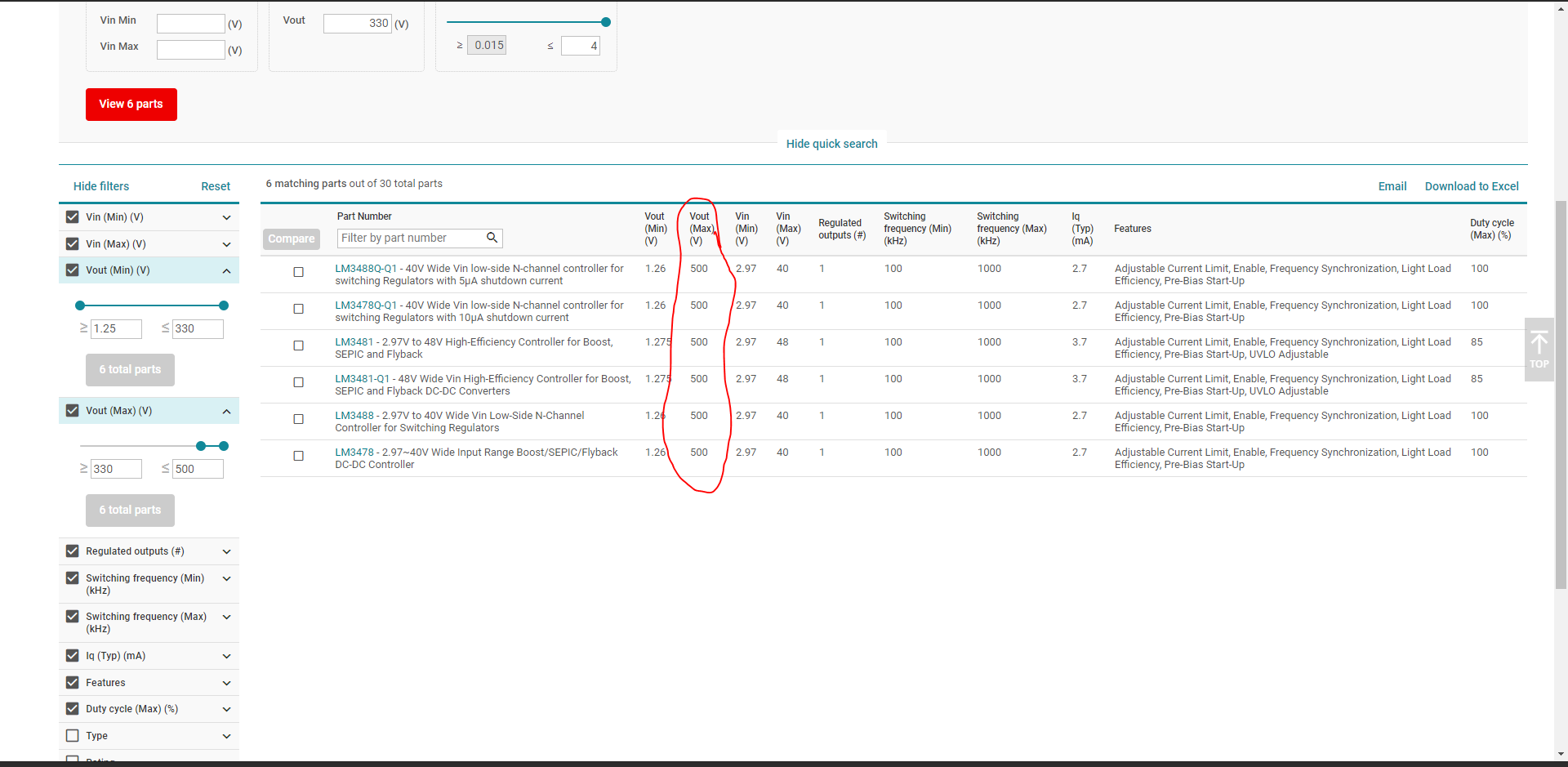 WEBENCH® Tools/LM3488Q-Q1: Webench and datasheet max voltage discrepancy? - Power management ...