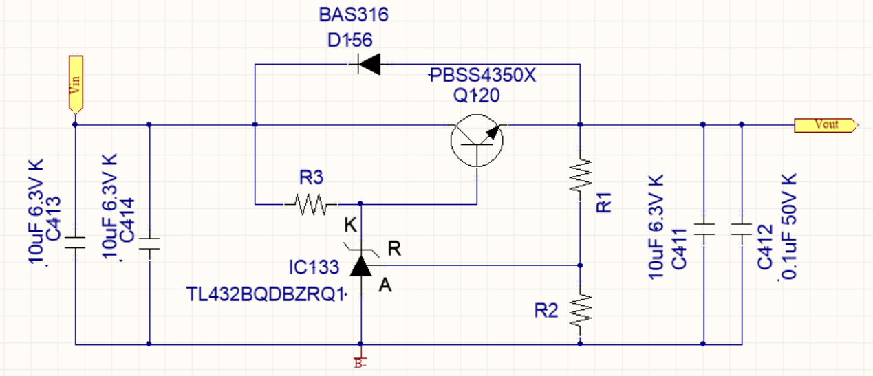 TL432B-Q1: Build LDO with TL432, high output ripple - Power management ...