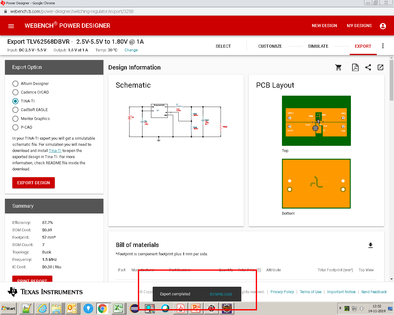 WEBENCH-POWER-DESIGNER: where does the exported TINA file go to? - Power management forum ...