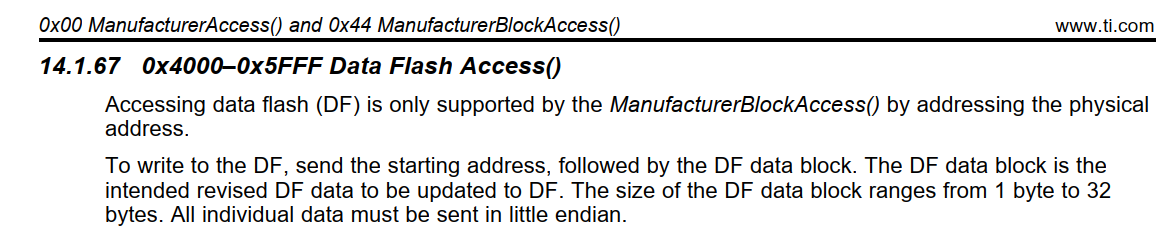bq40Z50-R2:Data flash programming for mass production - Power management forum - Power ...
