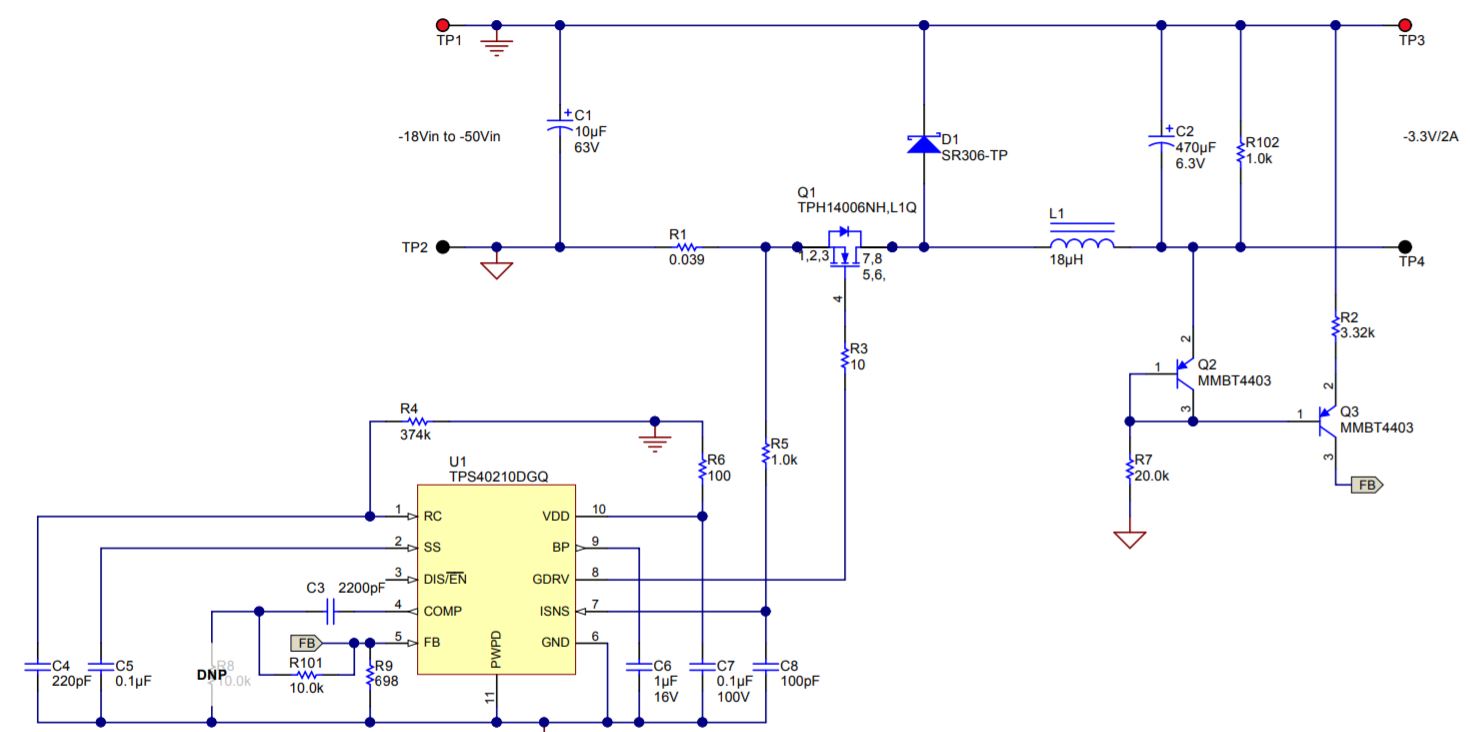 TPS40210: FB voltage at Negative output - Power management forum - Power management - TI E2E ...