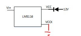 LM5116: external voltage on Vcc - Power management forum - Power management - TI E2E support forums