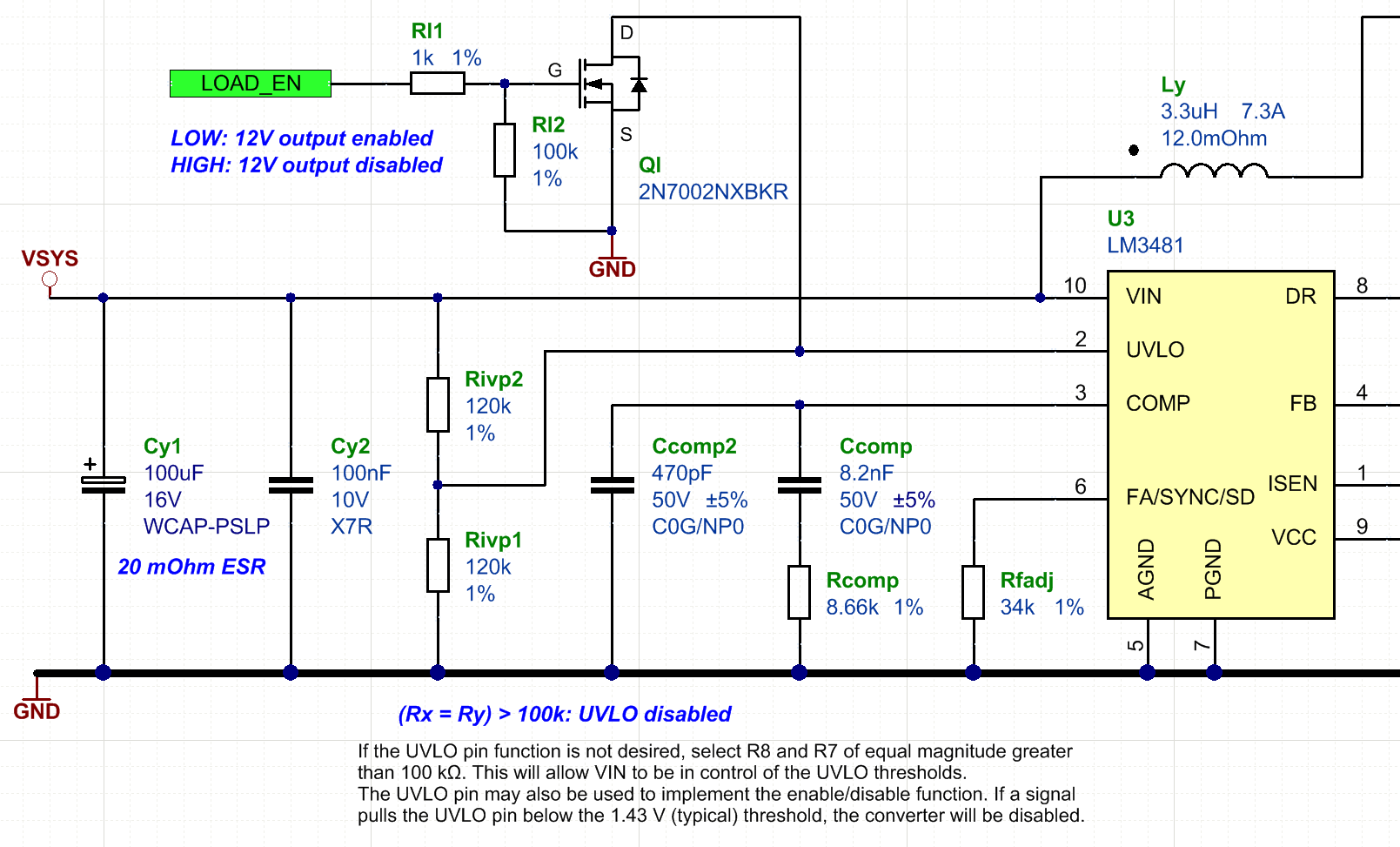 LM3481: LM3481 shutdown via UVLO pin + MOSFET - Power management forum - Power management - TI ...