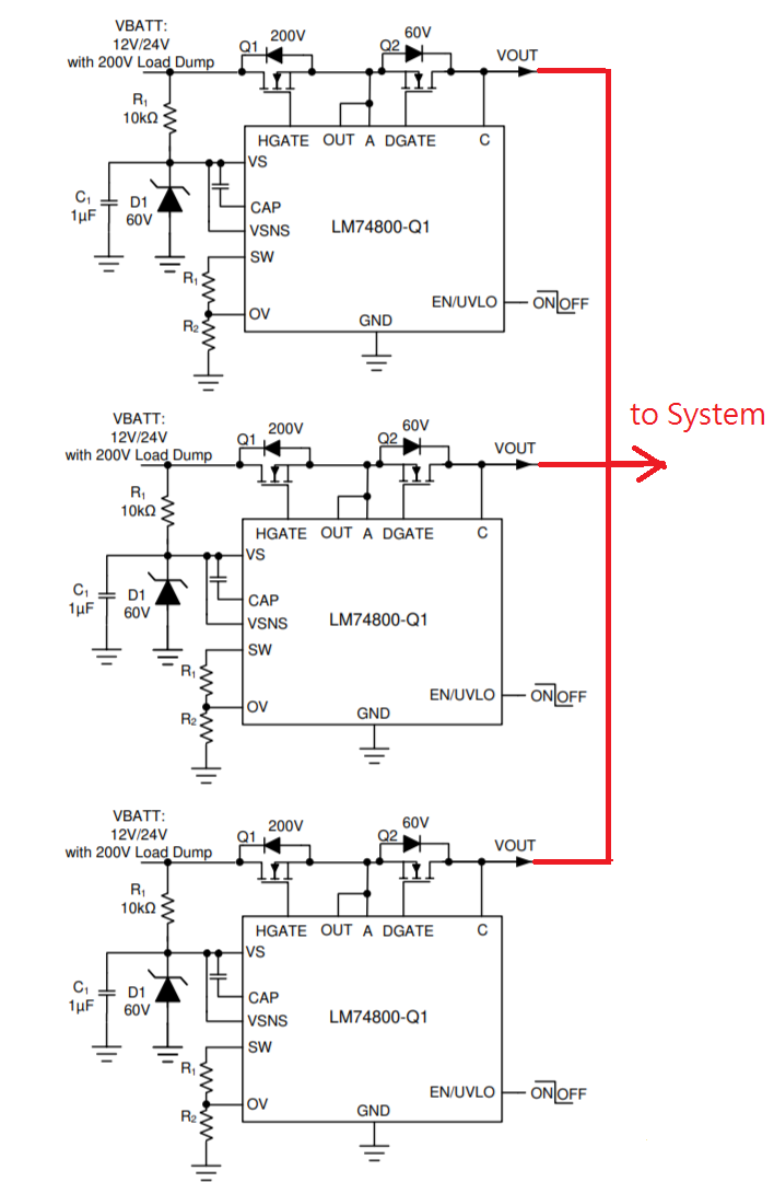LM7481-Q1: Redundant Supply OR-ing with Over Voltage Protection and ON/OFF control - Power ...