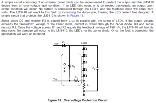 Protect LM3410 when load not connected - Power management forum - Power ...