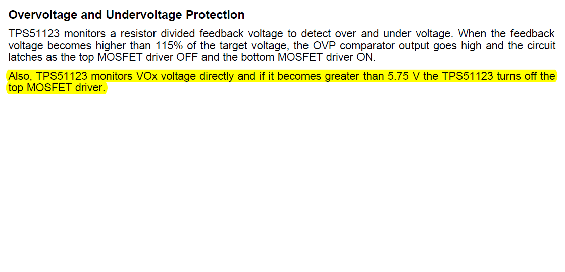TPS51123 OVP protect mechanism - Power management forum - Power ...