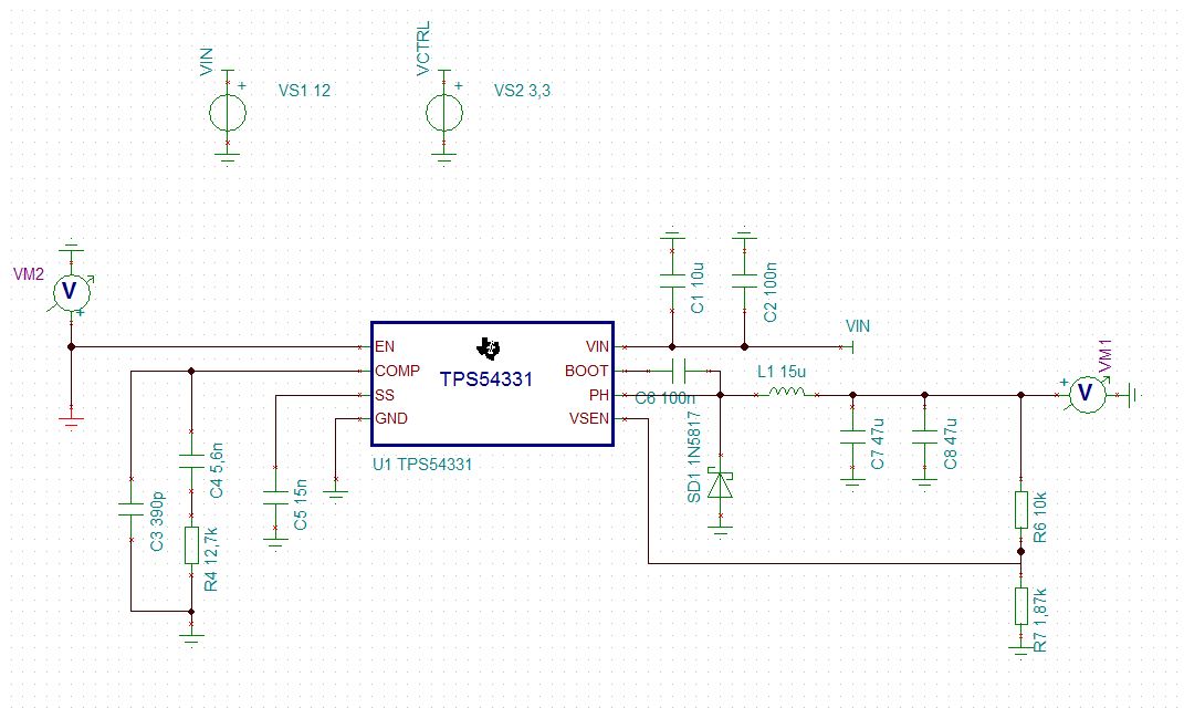 TPS54331 Shutdown problem - Power management forum - Power management - TI E2E support forums