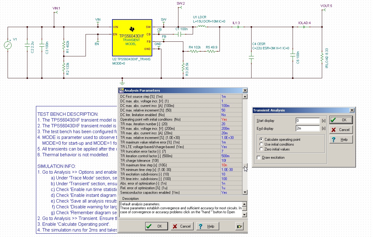 TPS560430: Request : TPS560430XF PSpice Transient Model for TINA-TI - Power management forum ...