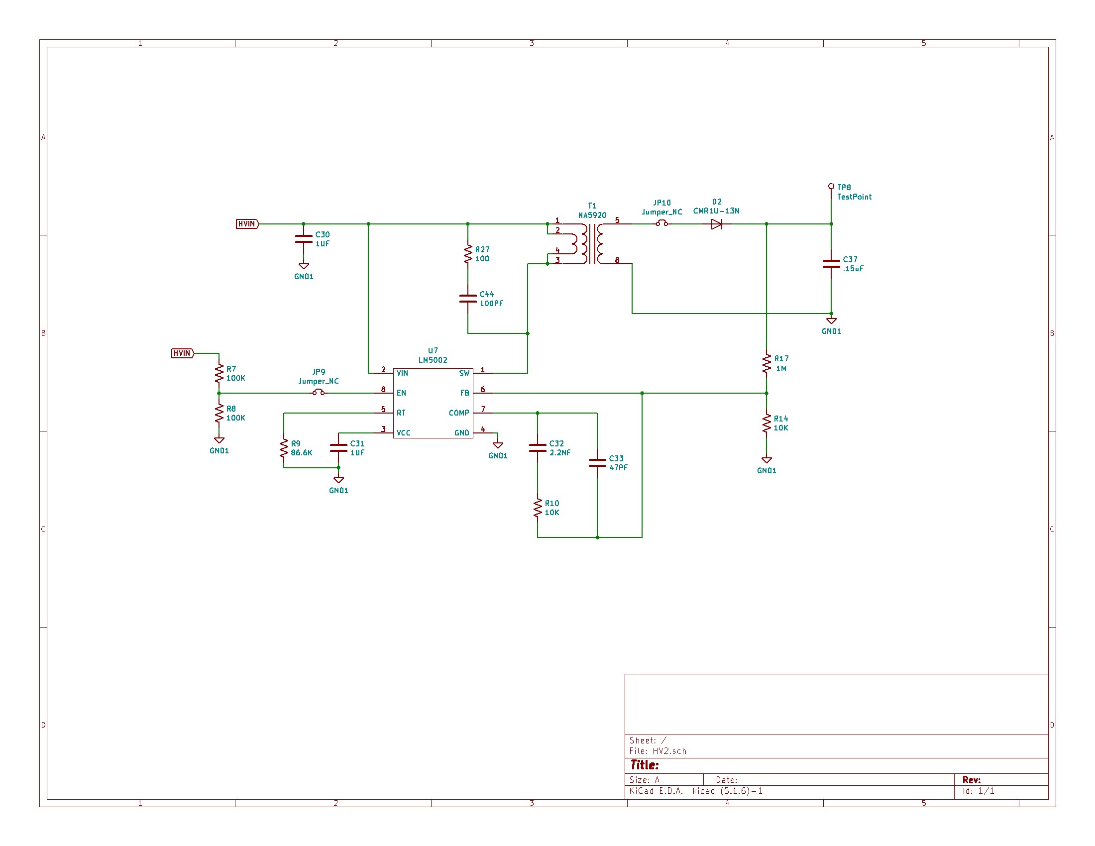 LM5002: Flyback for high voltage supply - Power management forum - Power management - TI E2E ...