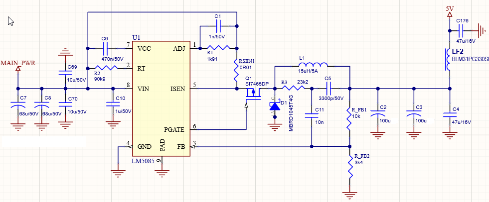 LM5085: "AN-1878" output ripple voltage - Power management forum - Power management - TI E2E ...