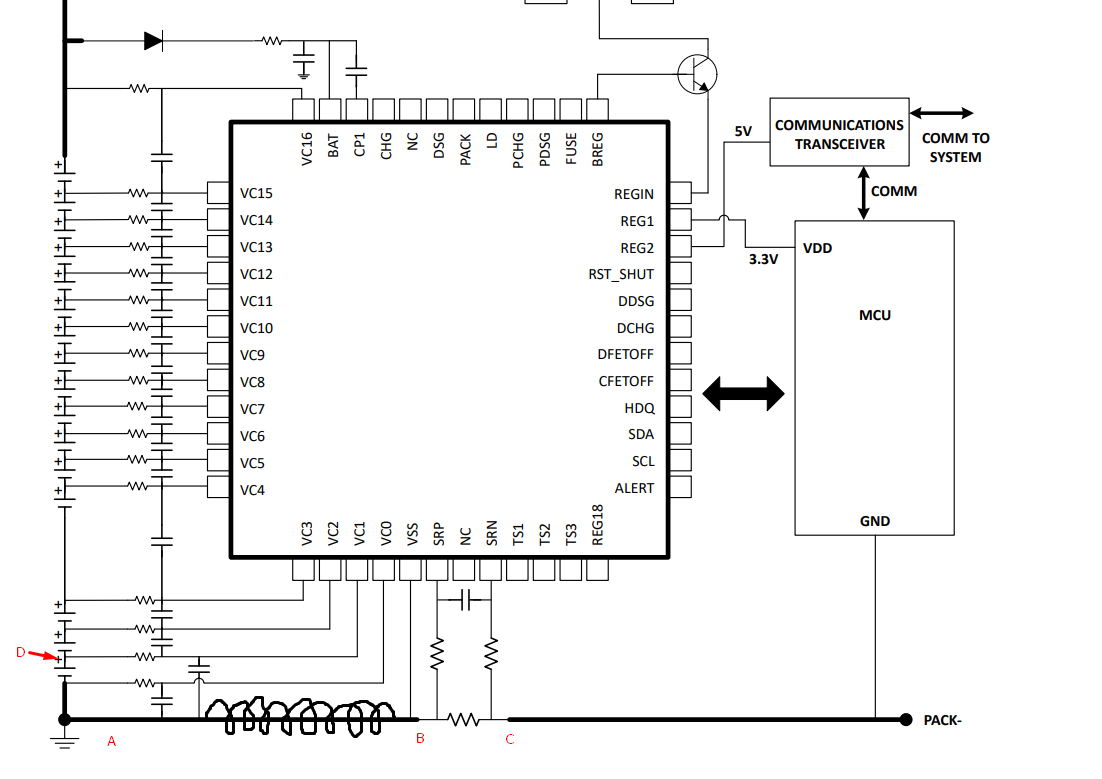 BQ76952: Choosing the right GND for BMS connected to inductive loads - Power management forum ...
