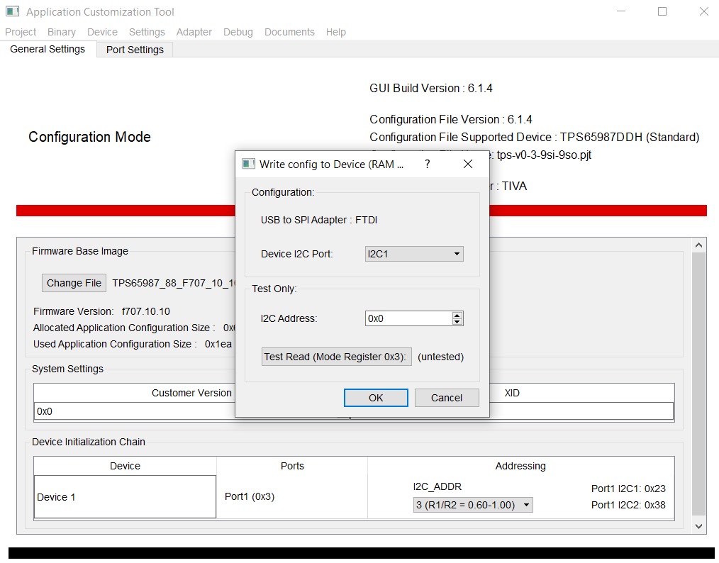 TPS65987D: Chip doesn't seem to listen to what I tell it in the configuration when I program its ...