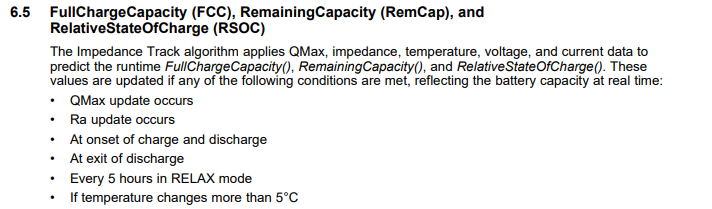BQ28Z610: RSOC not updating when GAUGE_EN = 1 - Power management forum ...