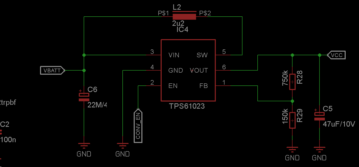 TPS61023: large voltage drops, very sensitive design - Power management ...