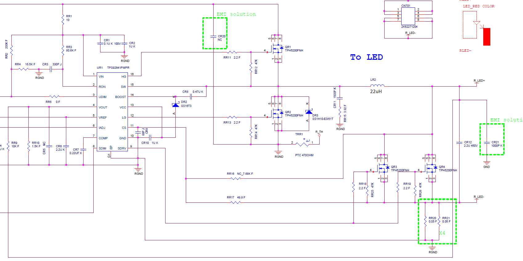 TPS92641: the LED current is unstable at lower load(not in CCM yet ...