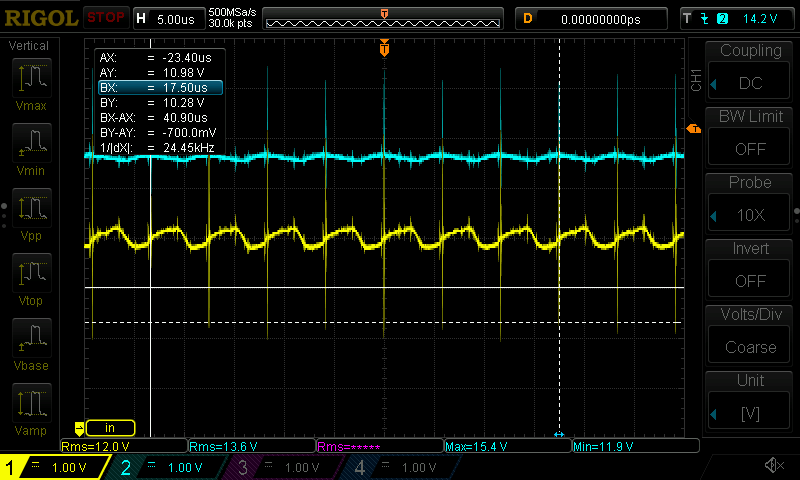 LM5175: Output Buck Voltage decreases with increased load - Power management forum - Power ...