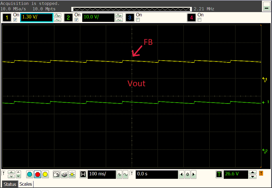 WEBENCH® Tools/LM27313: unstable voltage at the output - Power management forum - Power ...