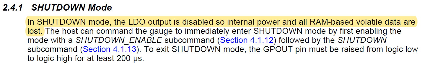 BQ27441-G1: Problem to read voltage after disconnecting charger in ...