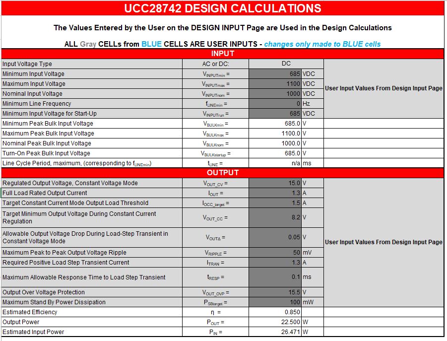 WEBENCH® Tools/UCC28742: UCC28742 High voltage DC to low voltage DC isolated output - Power ...
