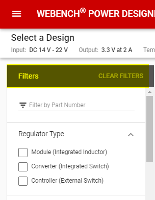 WEBENCH® Tools: Webench design required - Simulation, hardware & system design tools forum ...