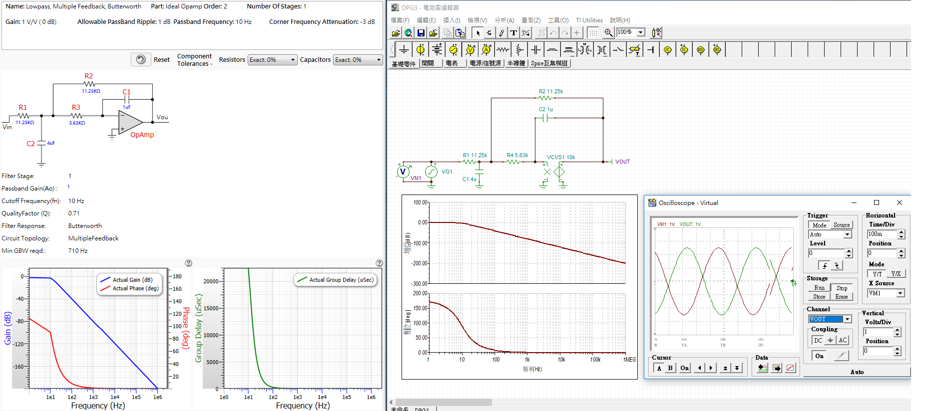 Tinaspicetina Ti The Question Between Filterpro And Tina Ti Simulation Hardware And System
