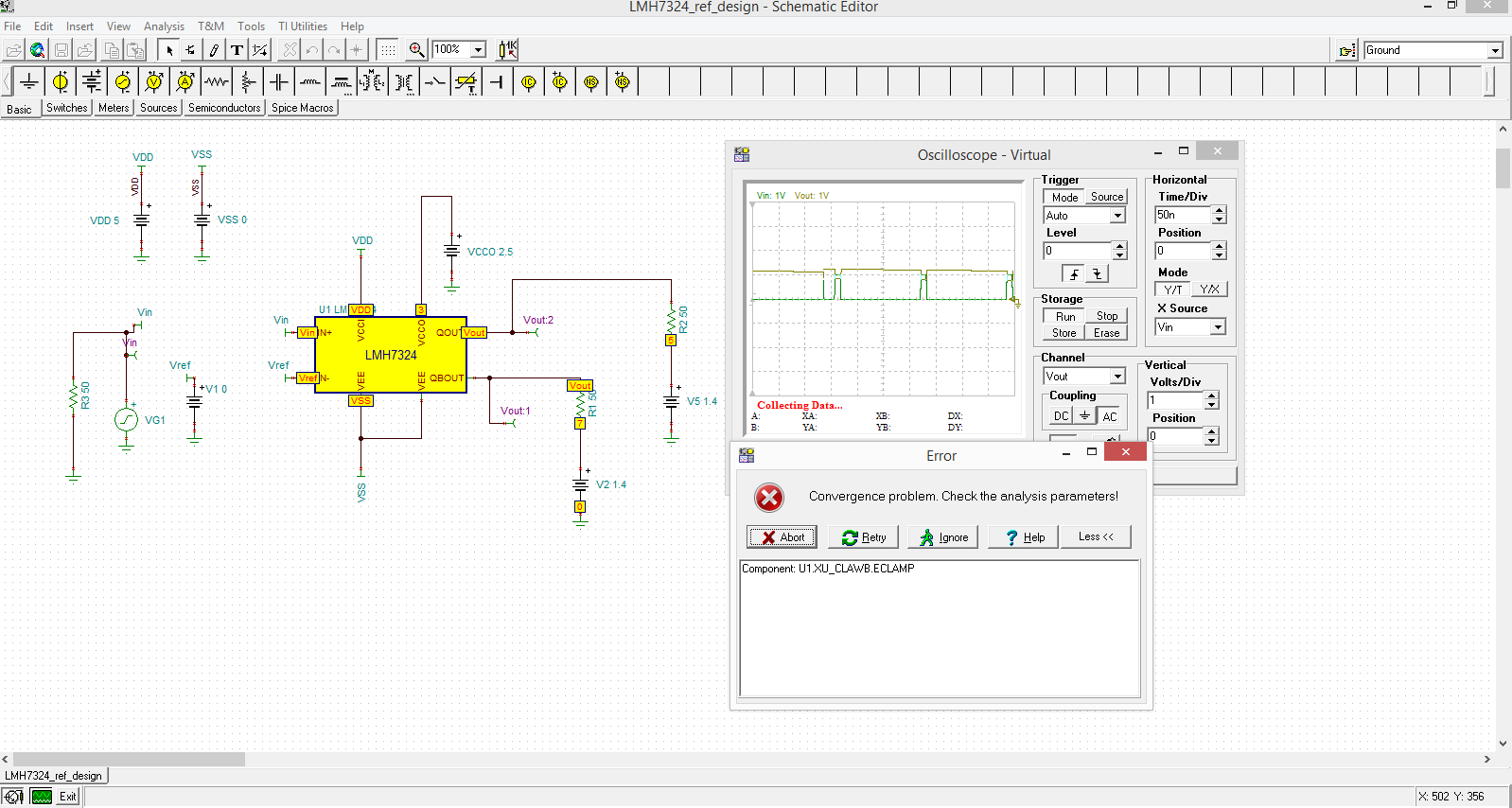 Unable To Use Lmh7324 Comparator For Lvds Output Simulation Hardware And System Design Tools