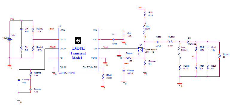 Lm3481 Pspice Model Doesnt Work Simulation Hardware And System