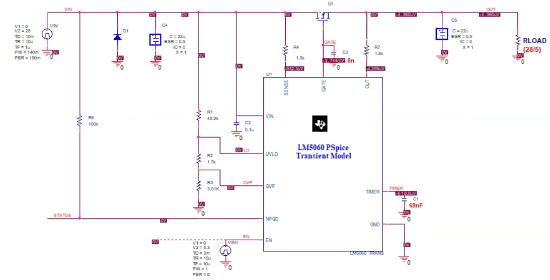 WEBENCH® Tools/LM5060: LM5060 - Simulation, hardware & system design tools forum - Simulation ...