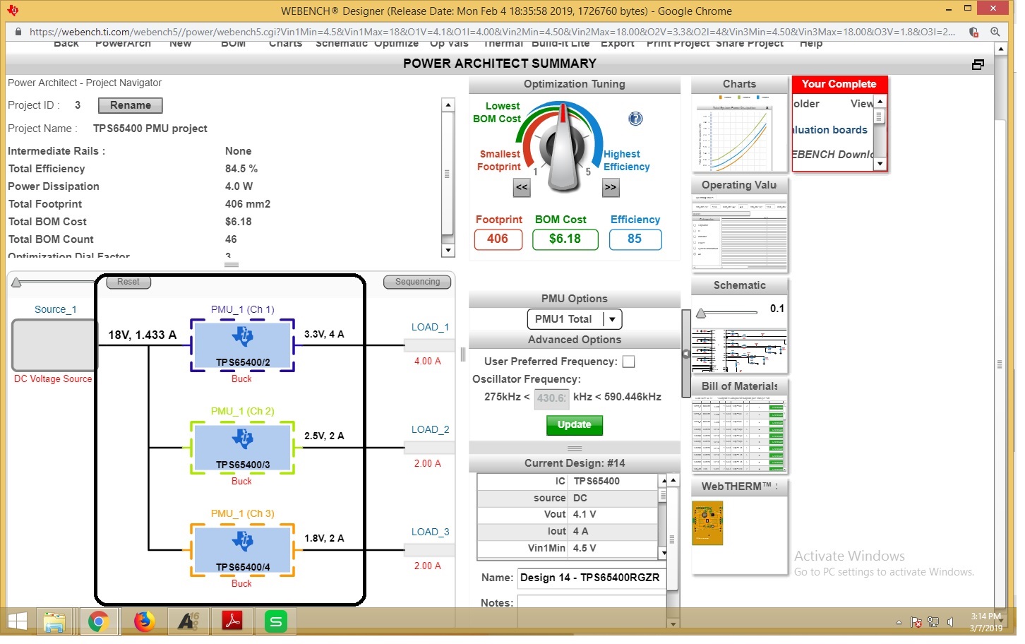 Webench® Toolstps65400 Tps65400 Simulation Hardware And System Design Tools Forum