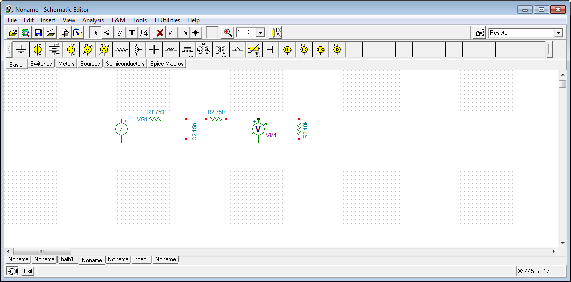 RC and RCR filter Distortion Tina-TI - Simulation, hardware & system ...