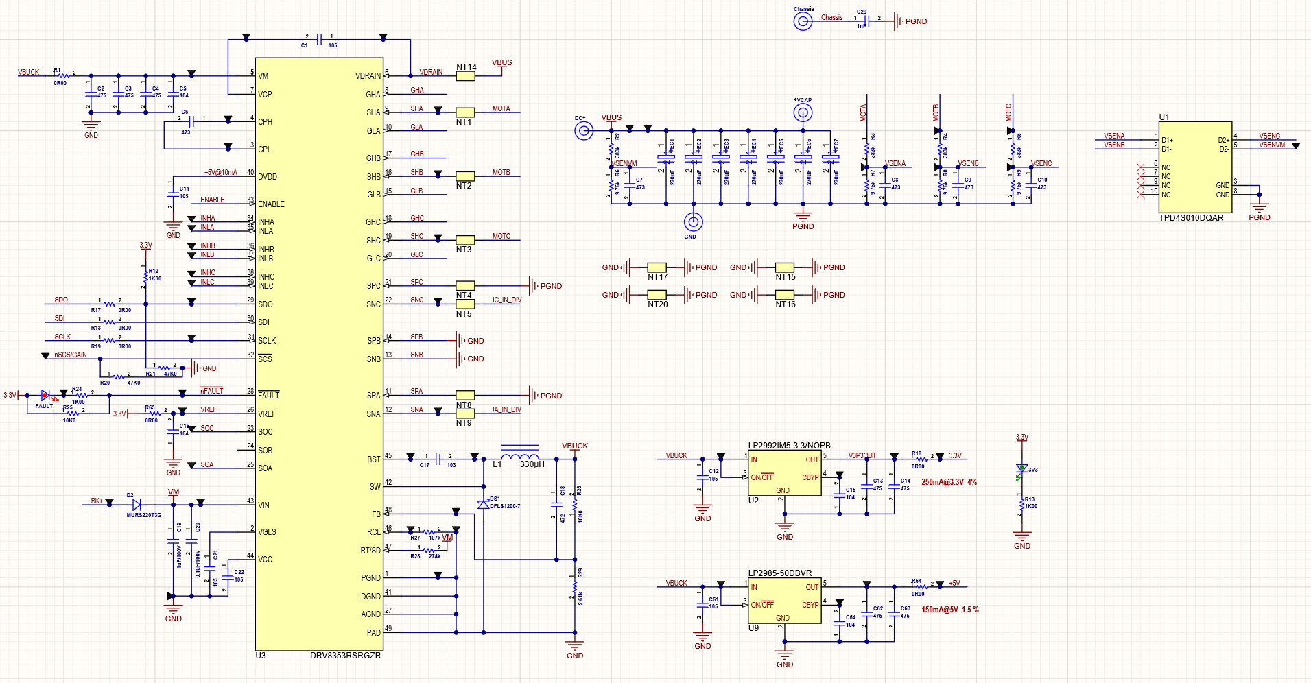 CCS/DRV8353R: Voltage of VCP respect to Vdrain module damaged - Motor drivers forum - Motor ...