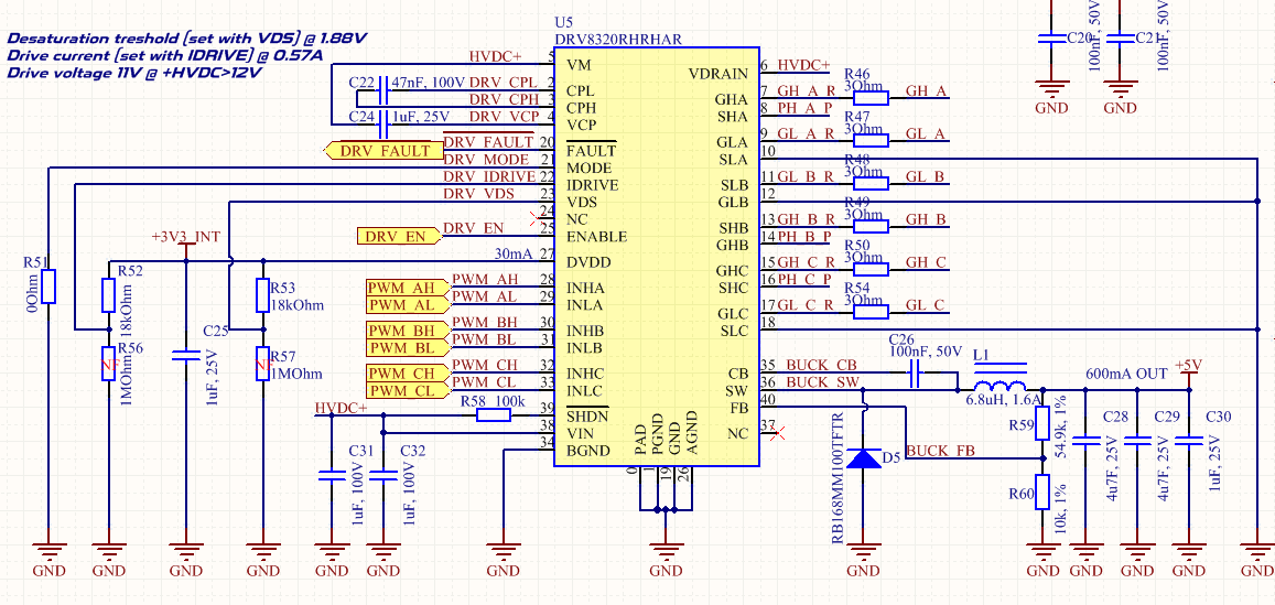 DRV8320: Charge pump voltage problem - Motor drivers forum - Motor ...