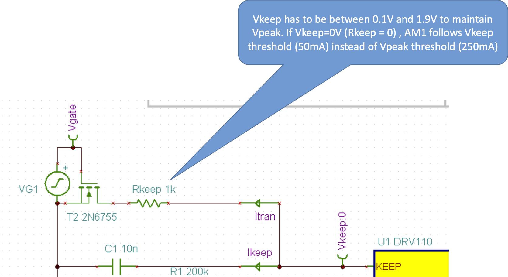 TINA/Spice/DRV110: KEEP pin threshold value in Tina - Motor drivers ...